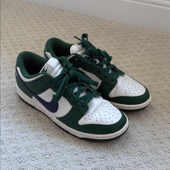 Nike | Shoes | Nike Green And White Dunk Low Sneakers | Poshmark